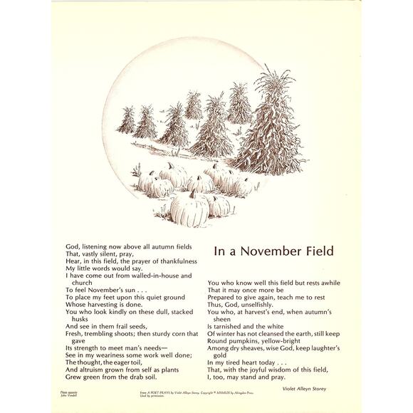 None and/or Unknown | Other | In A November Field Violet Alleyn Storey ...